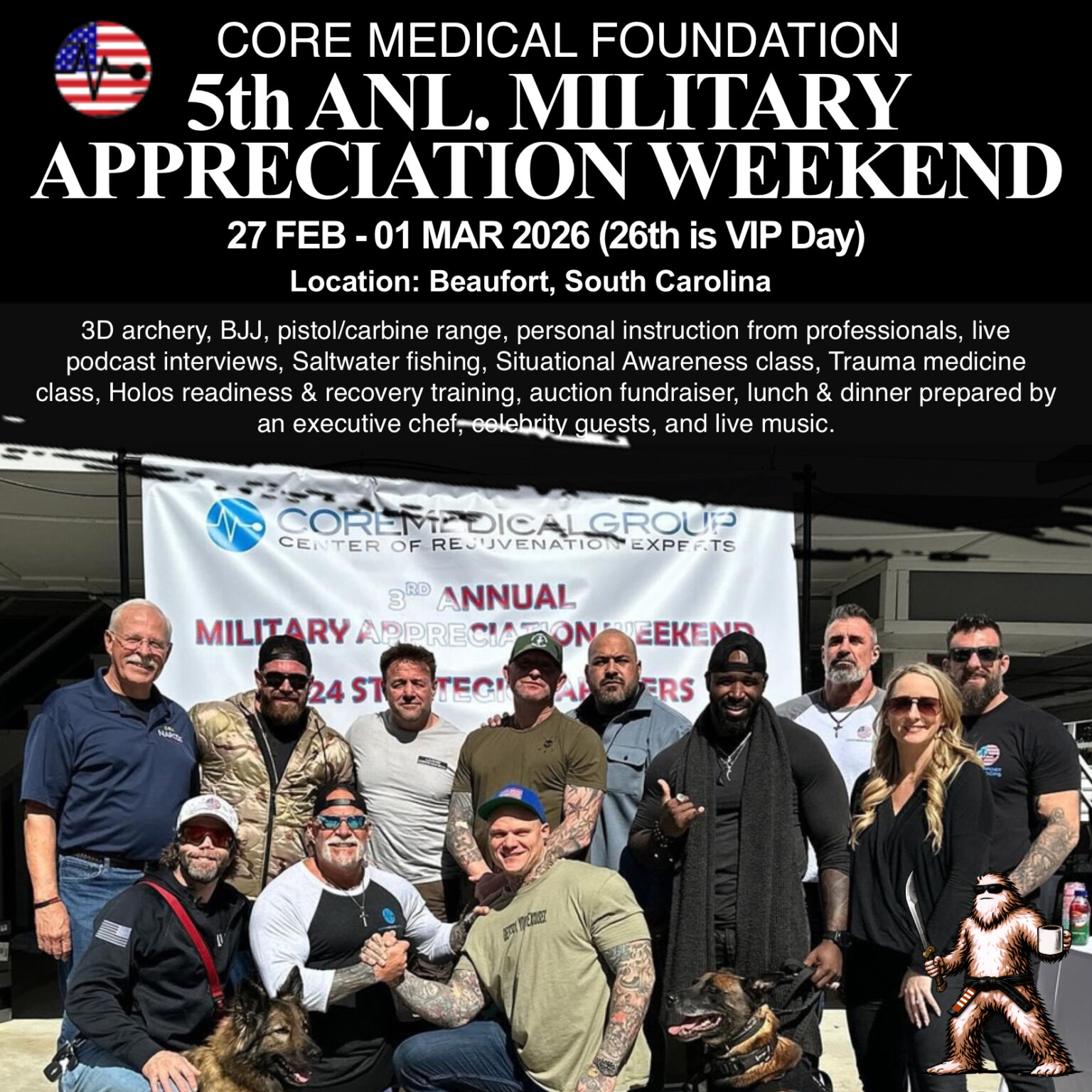 5th ANL. CORE MEDICAL MILITARY APPRECIATION WEEKEND – Sifu Alan Baker